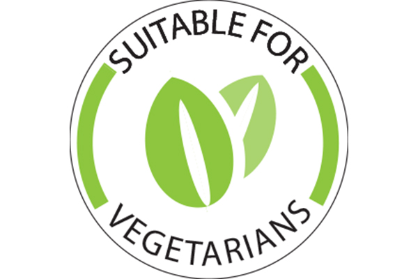 'Suitable for Vegetarians' food lables - (1000 Pack) #DI-VEG-R