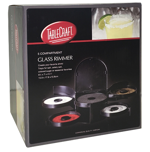 Margarita Salt Tablecraft Cocktail Glass Rimmer - 5 Compartments ...